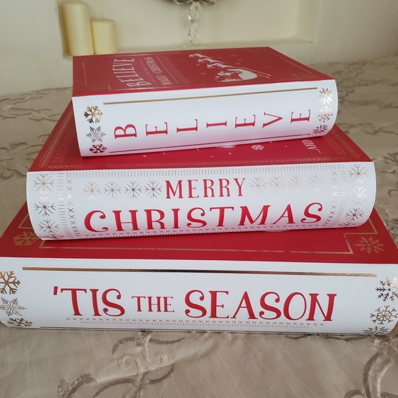Accents | Set Of Christmas Book Boxes | Poshmark